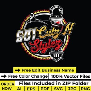 Barbershop Logo Design Barber Logo Template Hair Salon Decal Png Beauty ...