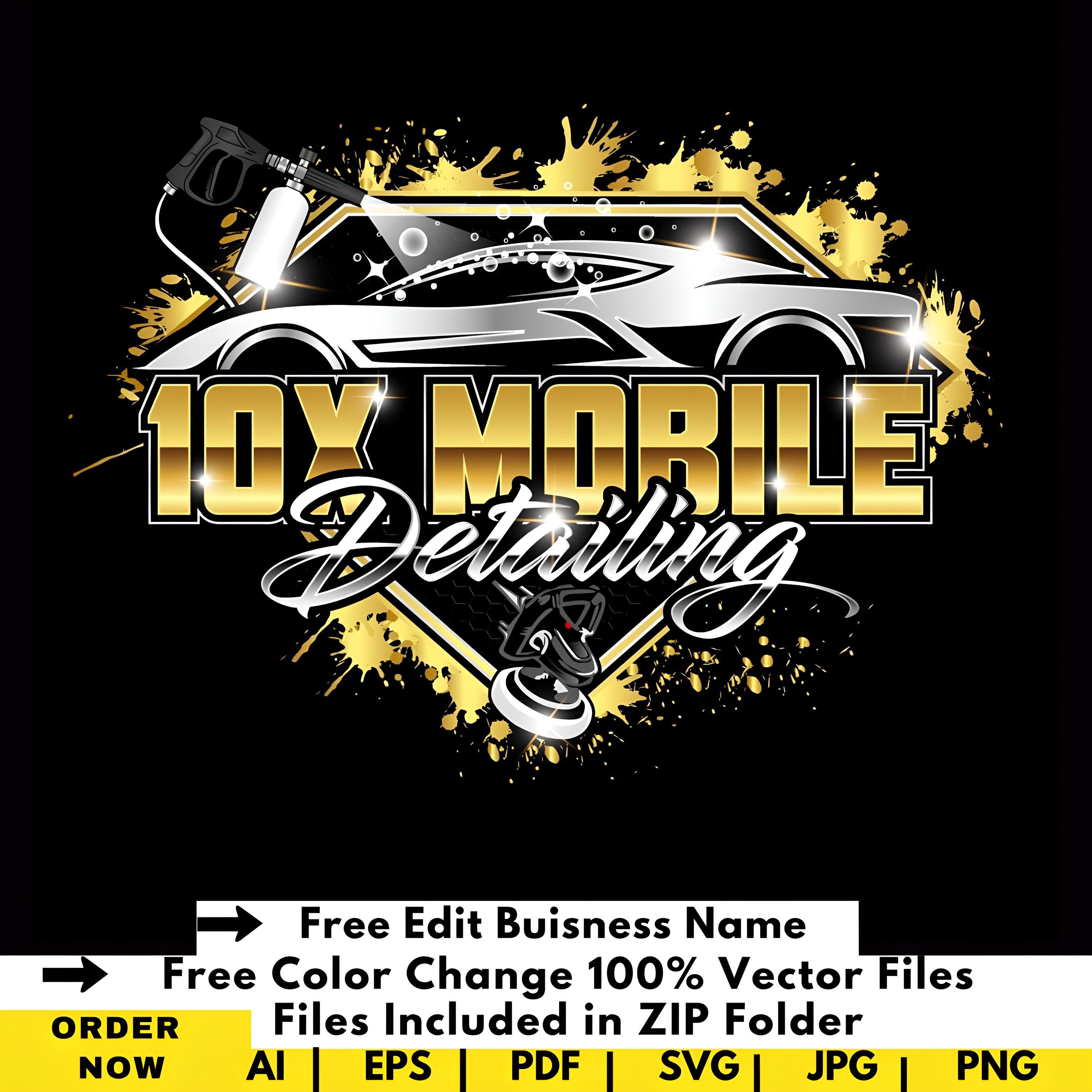 Auto Detailing Logo, Mobile Detailing Logo, Car Washing Logo, Ceramic ...