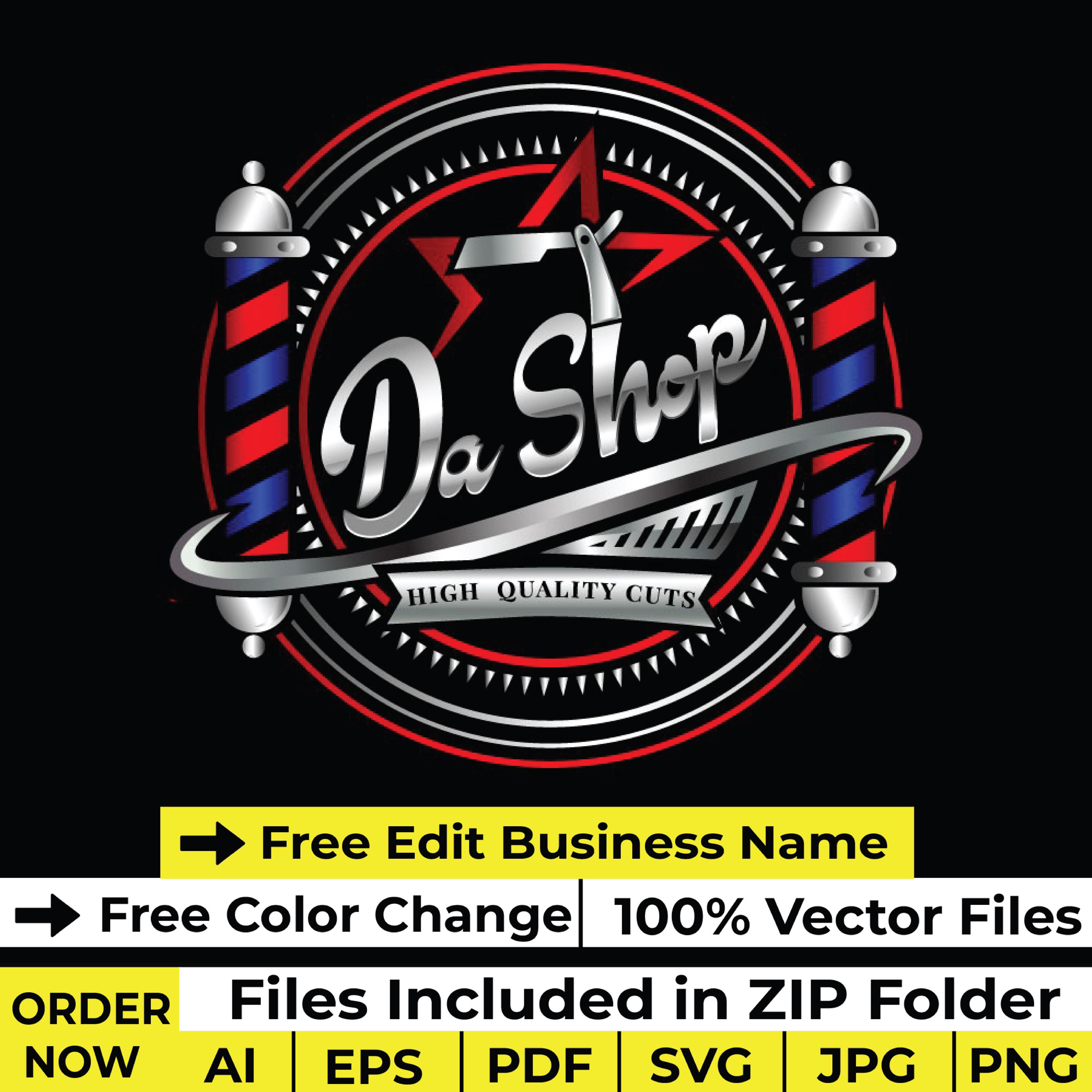 Barbershop Logo Barber Logo Template Svg Barber School Barber Academy ...