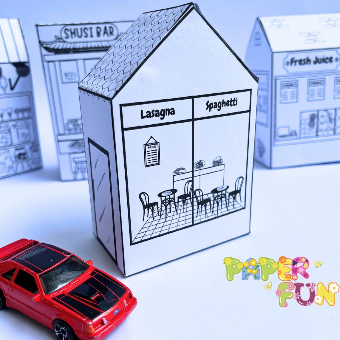 Printable Paper House Template | DIY Printable Coloring Craft ...