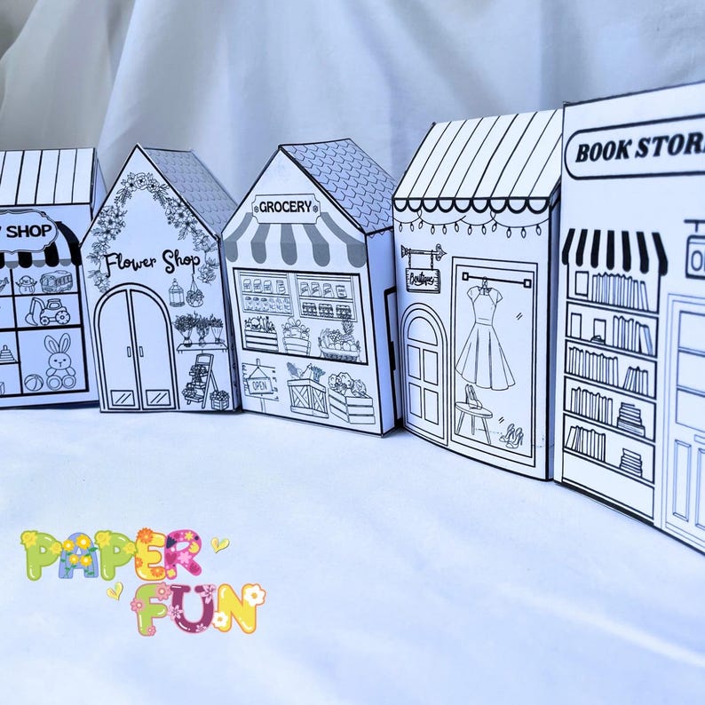 Printable Paper House Template | DIY Printable Coloring Craft ...
