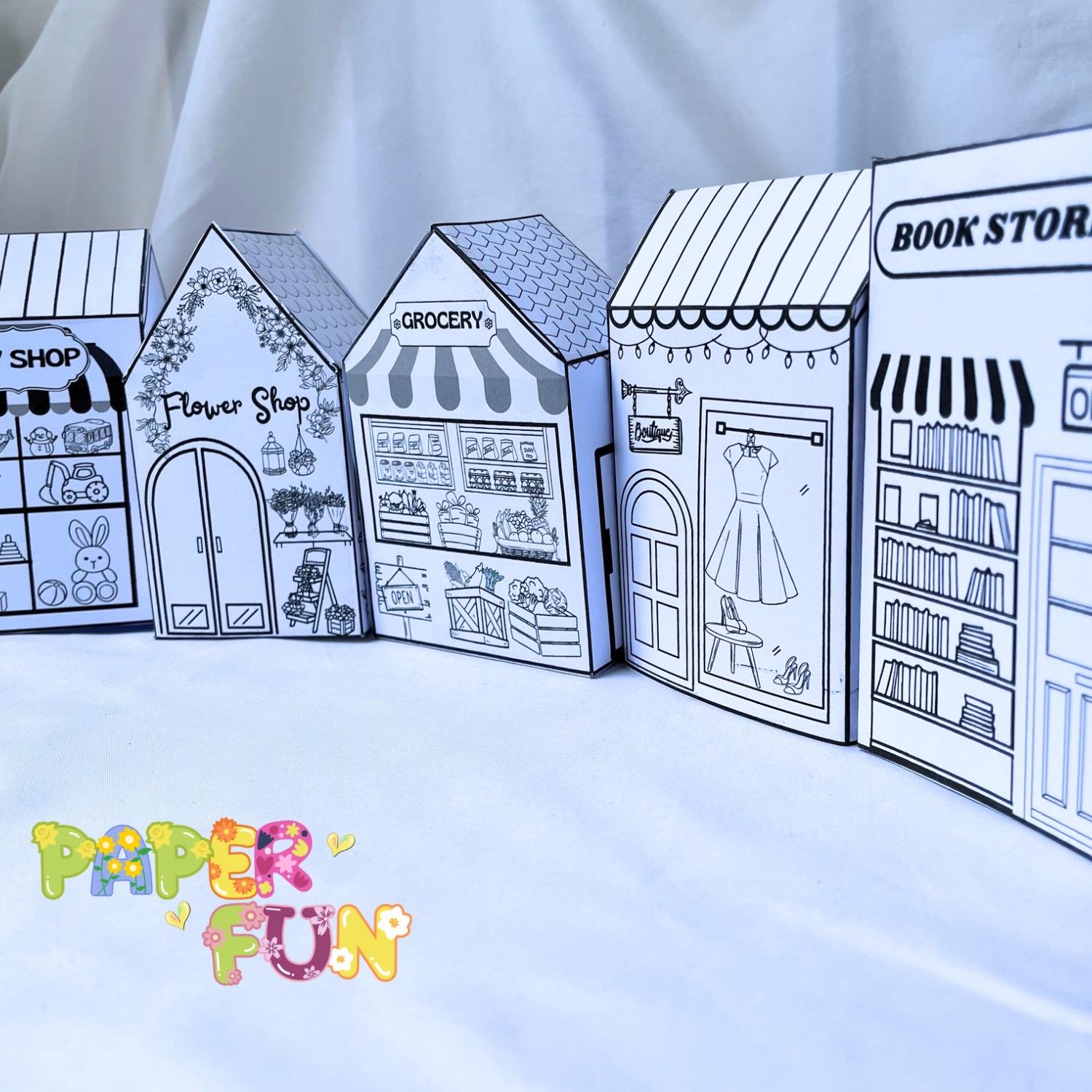 Printable Paper House Template | DIY Printable Coloring Craft ...