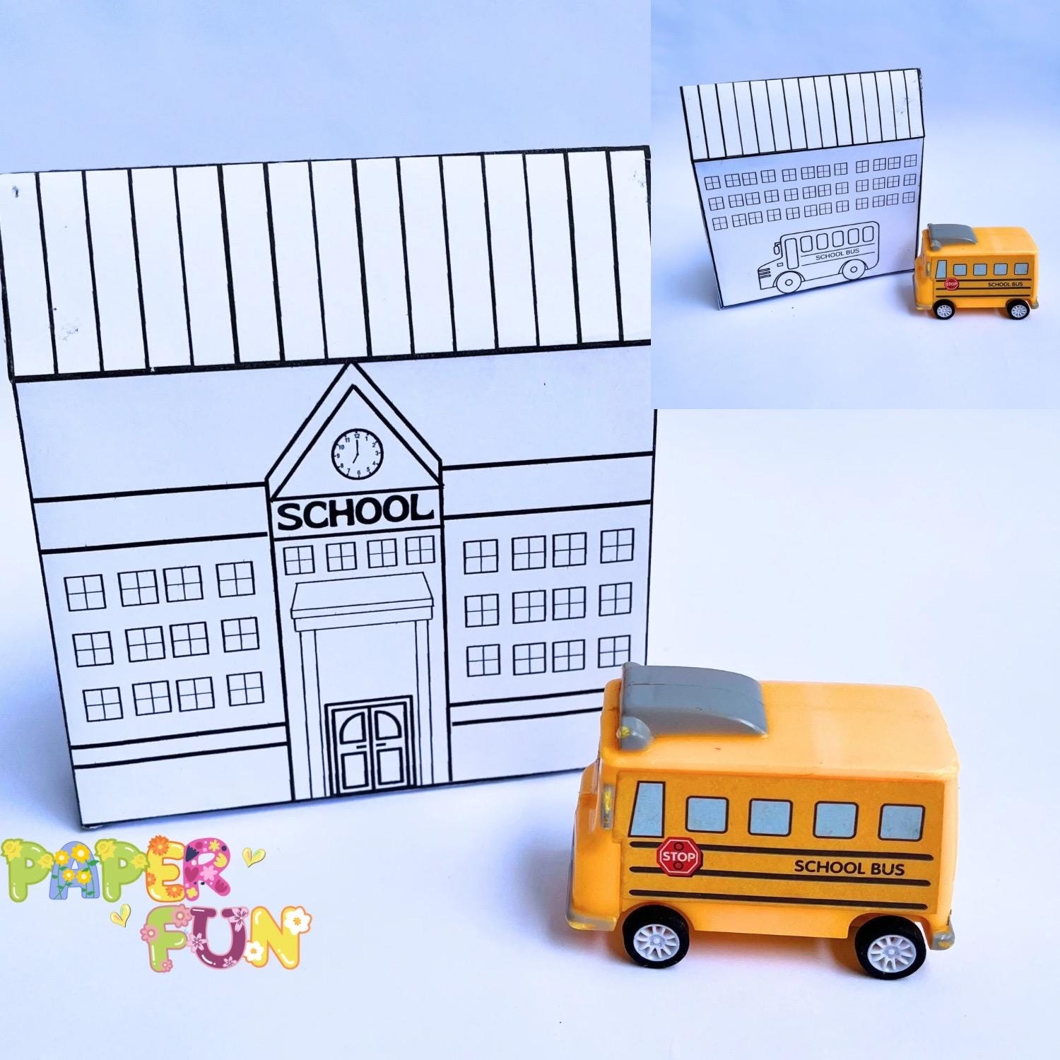 Printable Paper City Craft: Color Your Own Town (PDF Download A4 Size ...