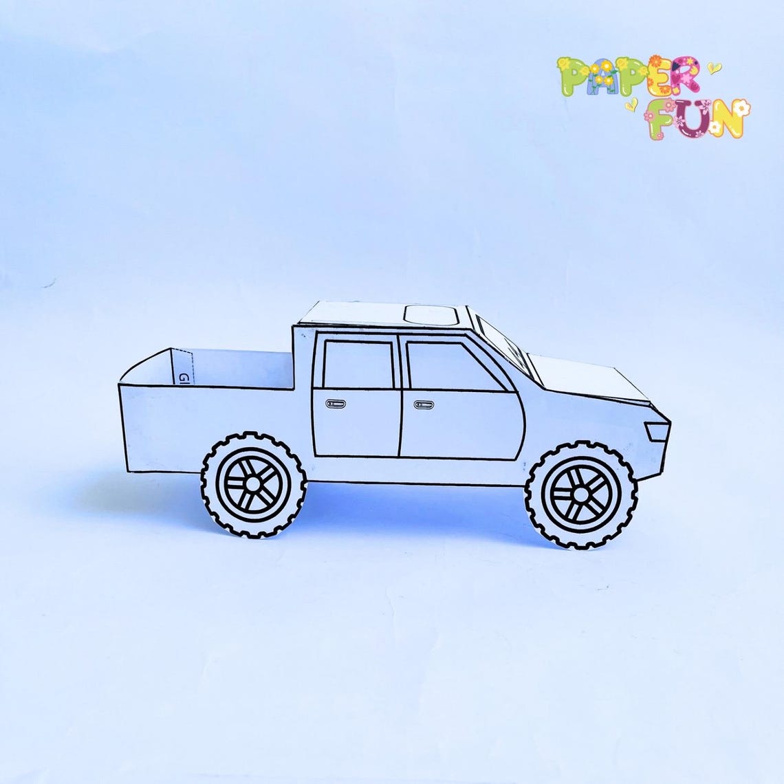 Paper Toys Paper Pick up DIY Toys for Kids Pick up Truck Template PDF ...