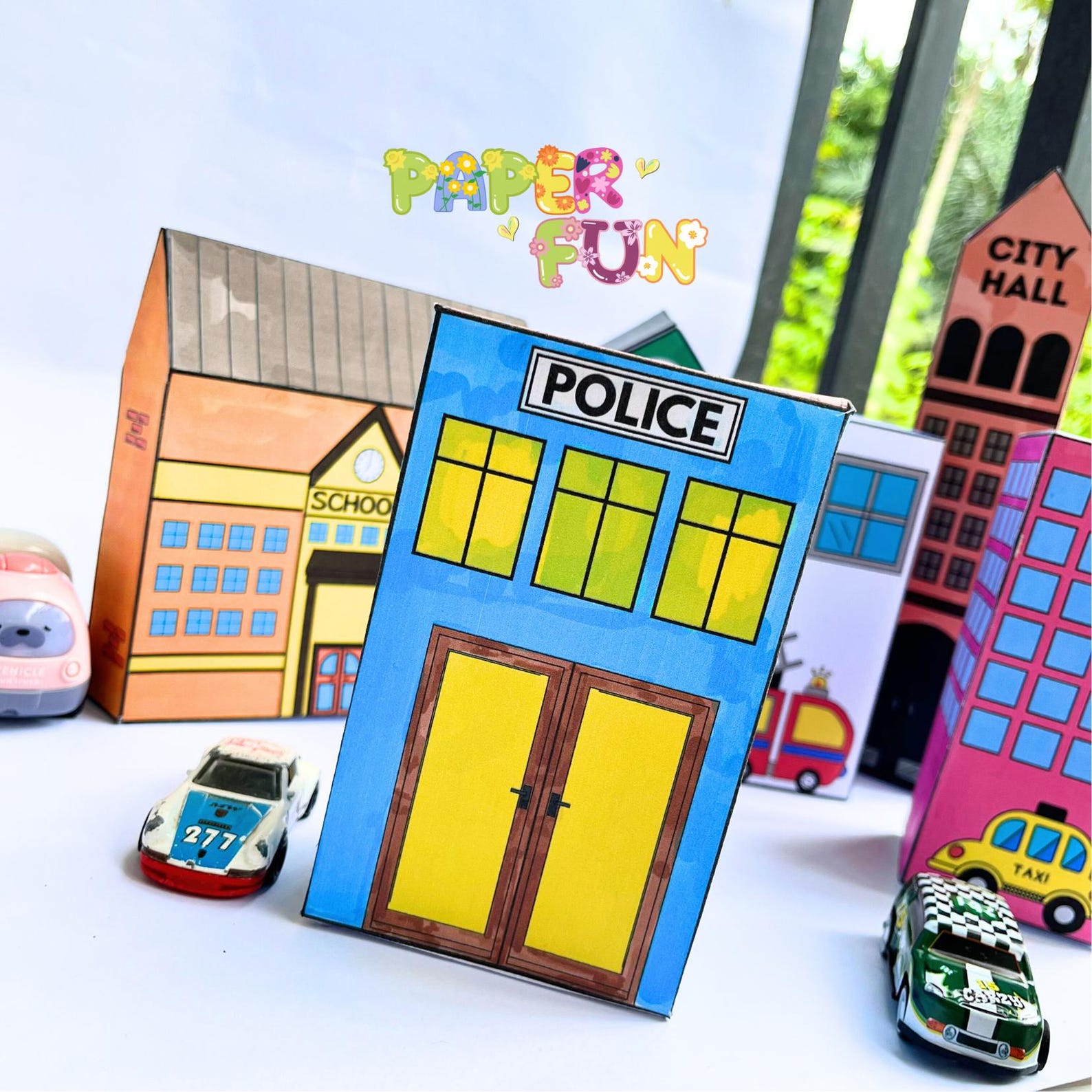 Printable Paper City Building for Making Your Own Town - Etsy