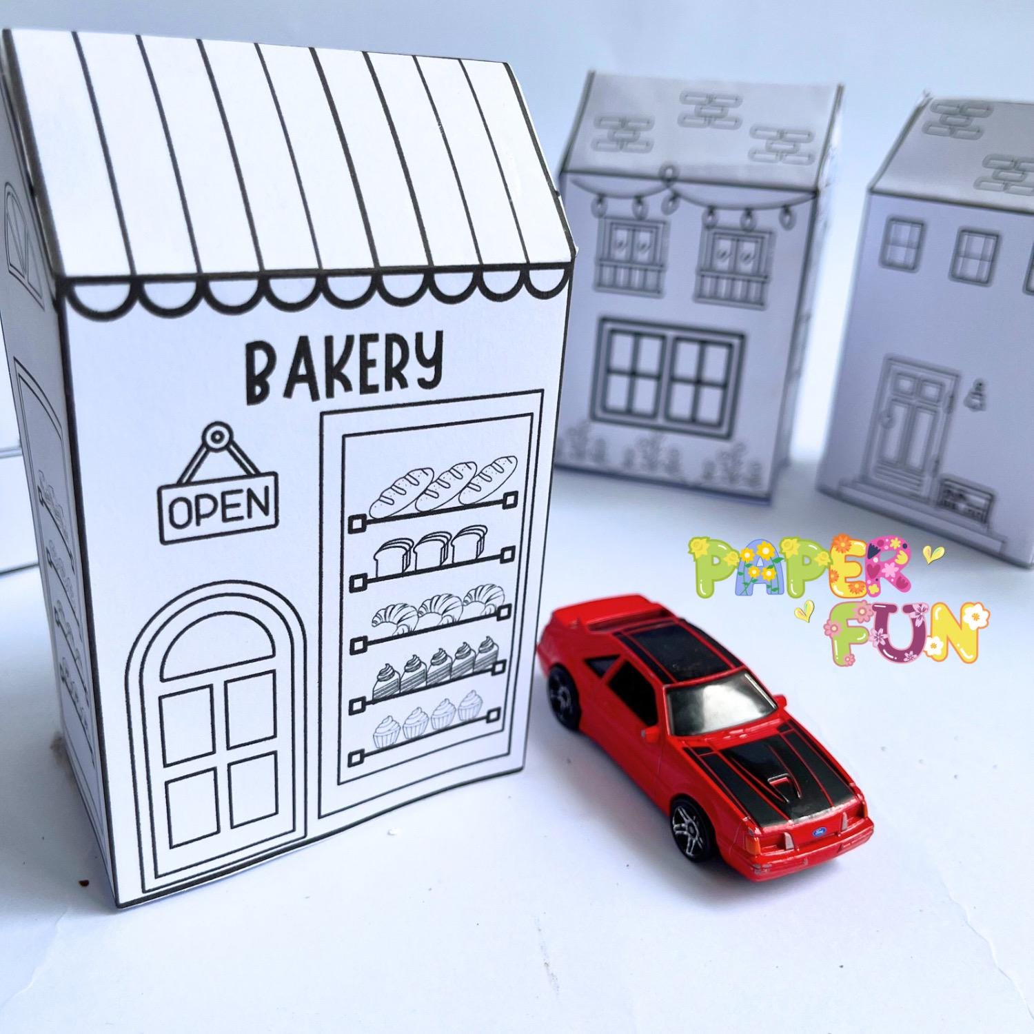 Printable Paper House Template: DIY Coloring Craft Activity (PDF) - Etsy