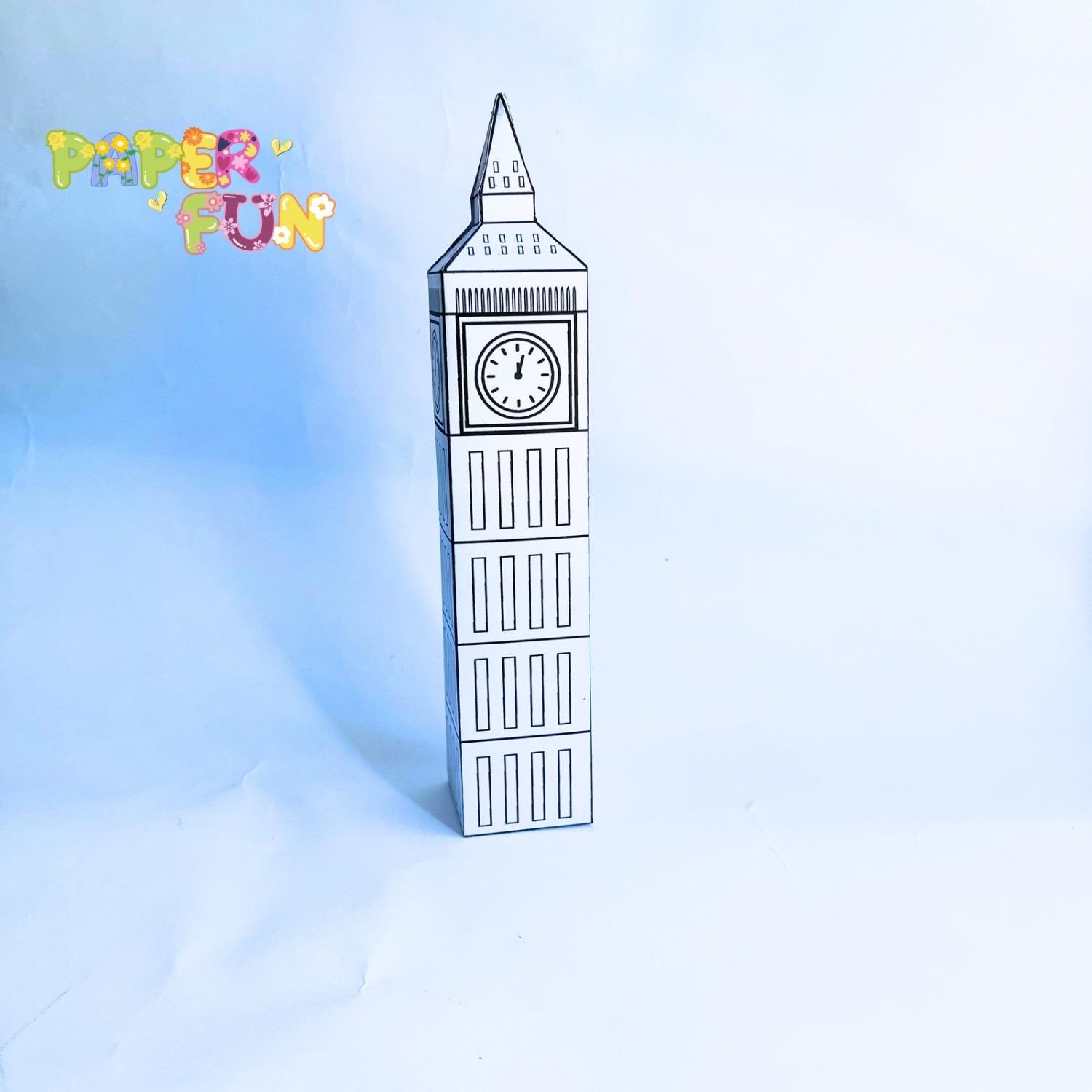 DIY Paper Big Ben Model: London Activity (PDF Template A4 Size) - Etsy