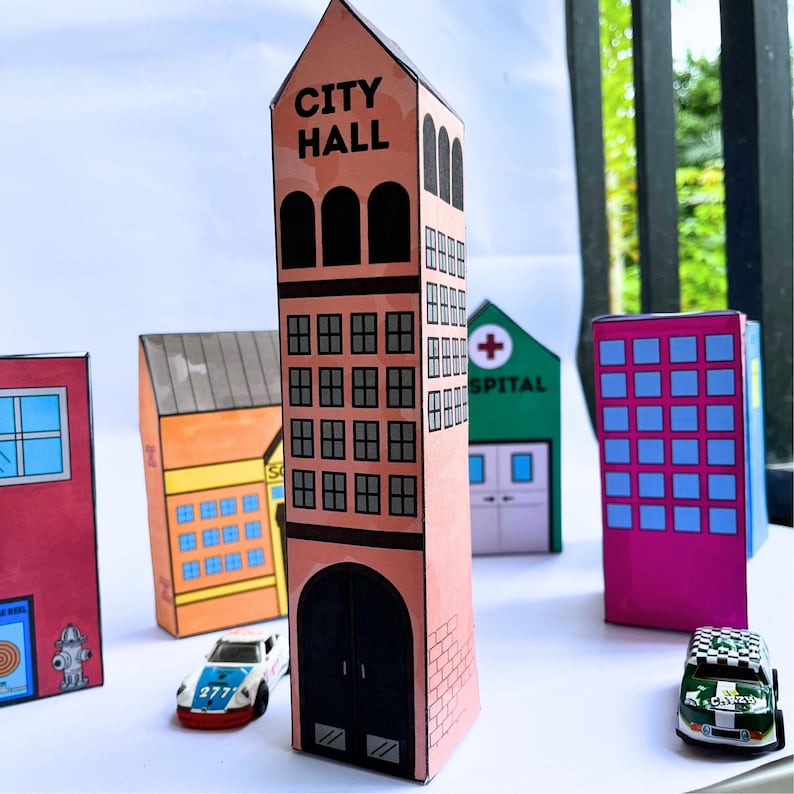 Printable Paper City Building for Making Your Own Town - Etsy