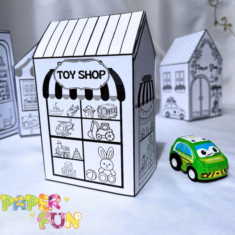 Printable Paper House Template | DIY Printable Coloring Craft ...