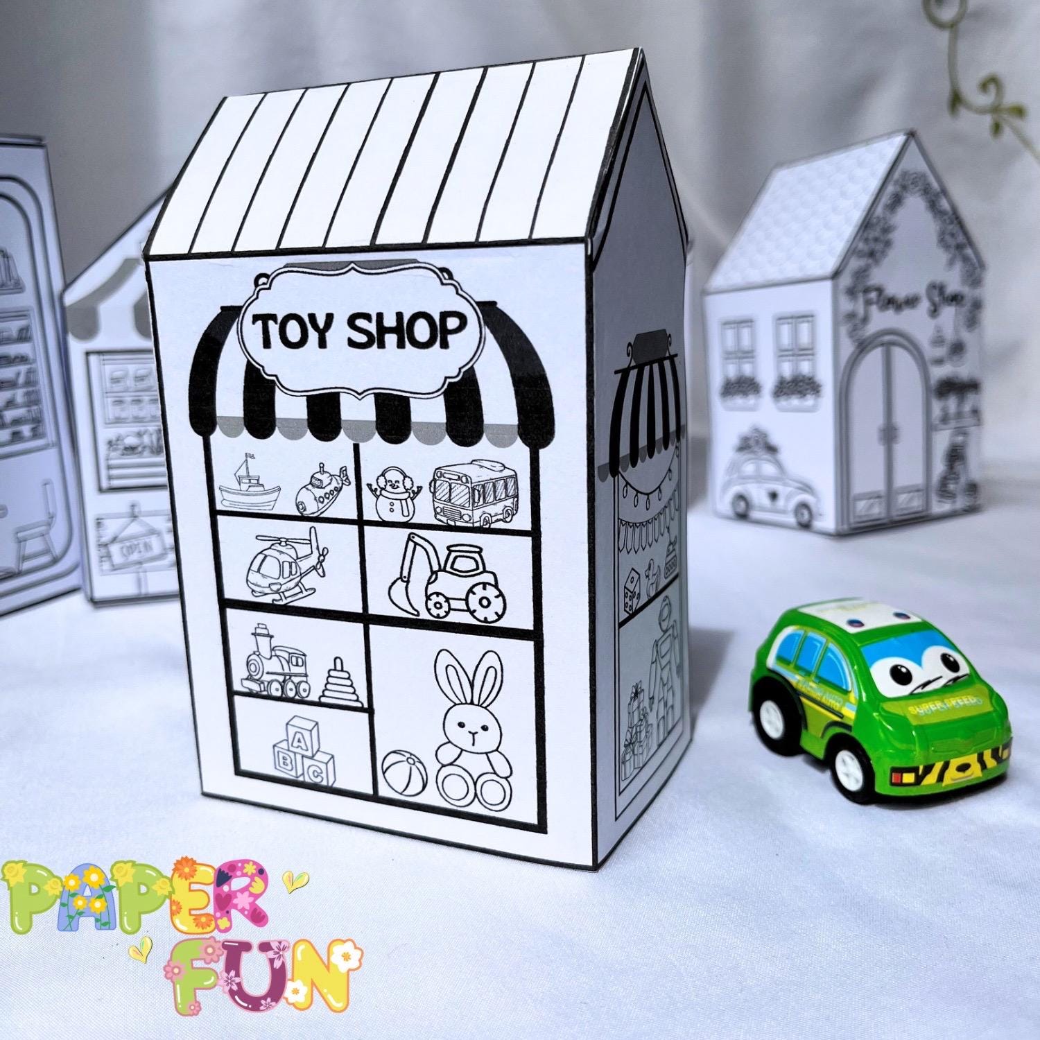 Printable Paper House Template | DIY Printable Coloring Craft ...