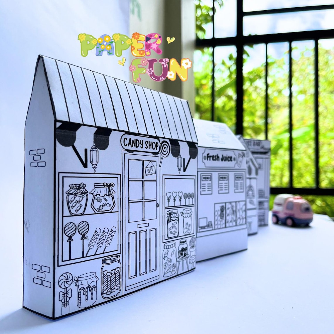 Printable Paper House Template | DIY Printable Coloring Craft ...