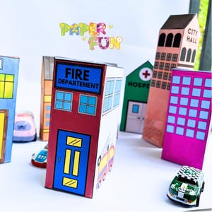 Printable Paper City Building for Making Your Own Town - Etsy