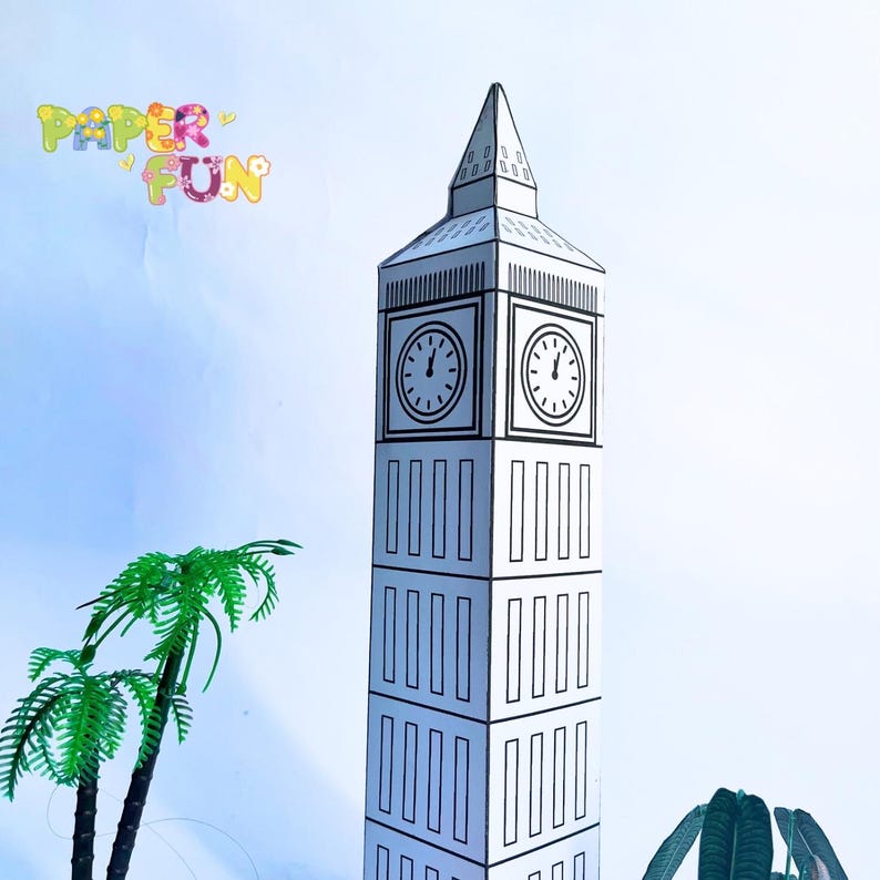 DIY Paper Big Ben Model: London Activity (PDF Template A4 Size) - Etsy