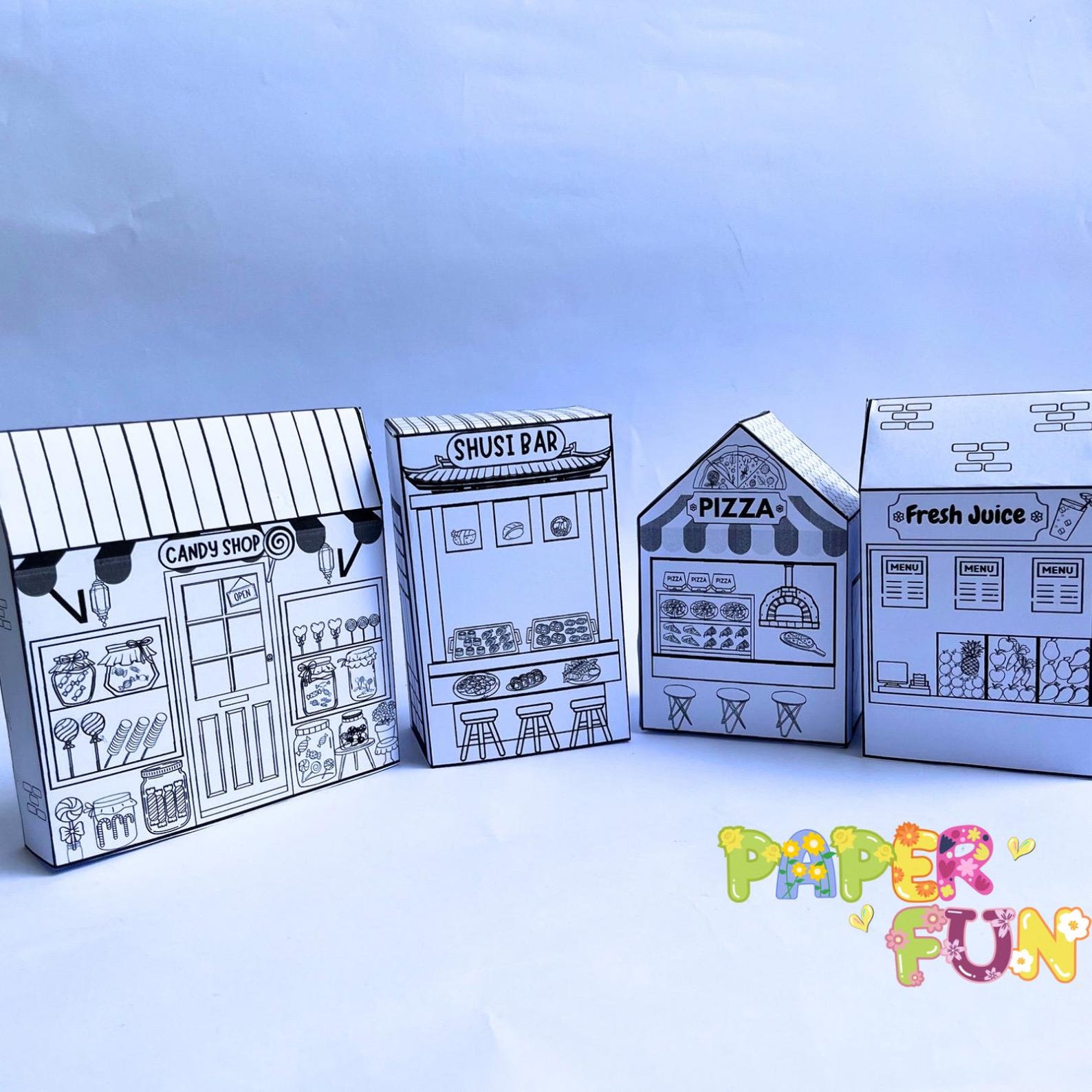 Printable Paper House Template | DIY Printable Coloring Craft ...
