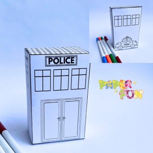 Printable Paper City Craft: Color Your Own Town (PDF Download A4 Size ...