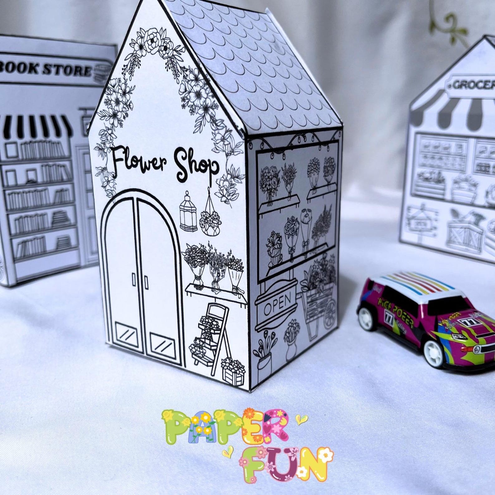 Printable Paper House Template | DIY Printable Coloring Craft ...