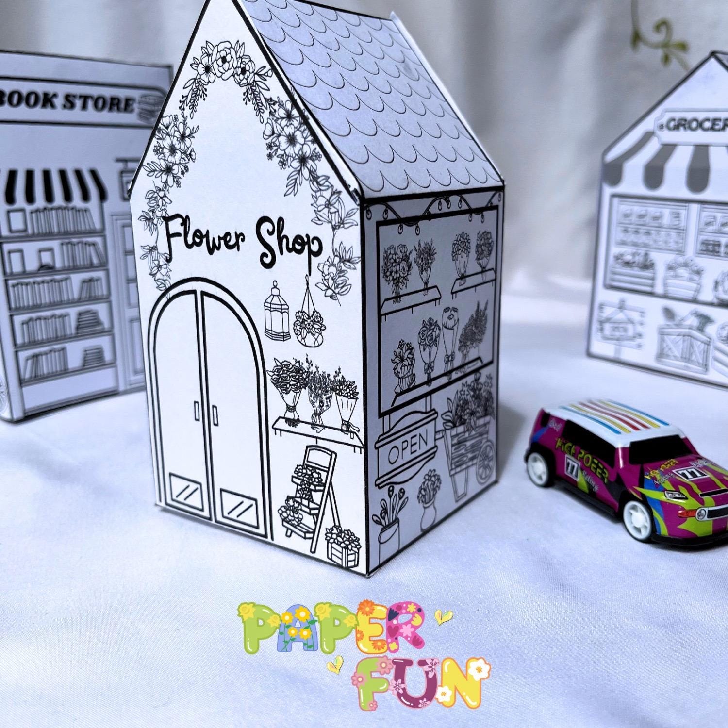 Printable Paper House Template | DIY Printable Coloring Craft ...