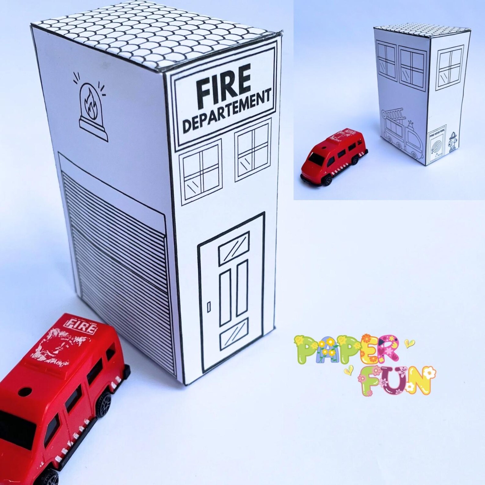 Printable Paper City Craft: Color Your Own Town (PDF Download A4 Size ...