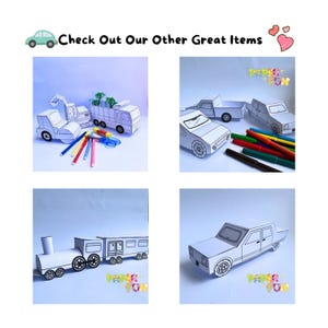 Paper Toys Paper Pick up DIY Toys for Kids Pick up Truck Template PDF ...