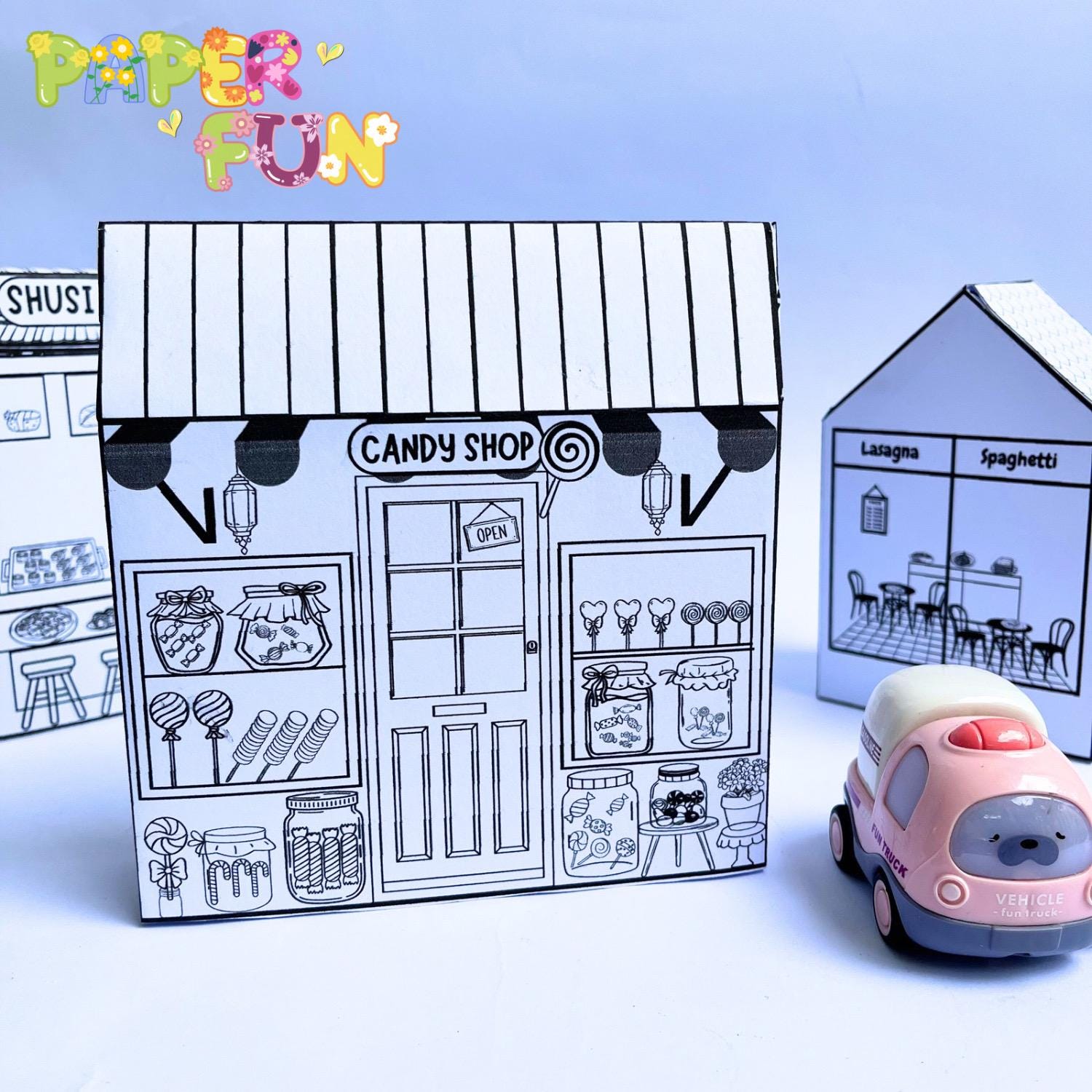 Printable Paper House Template | DIY Printable Coloring Craft ...