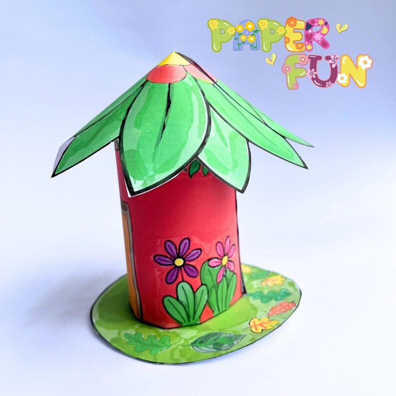 Printable Fairy Houses | 3D Paper Craft for Kids | Fairy House ...