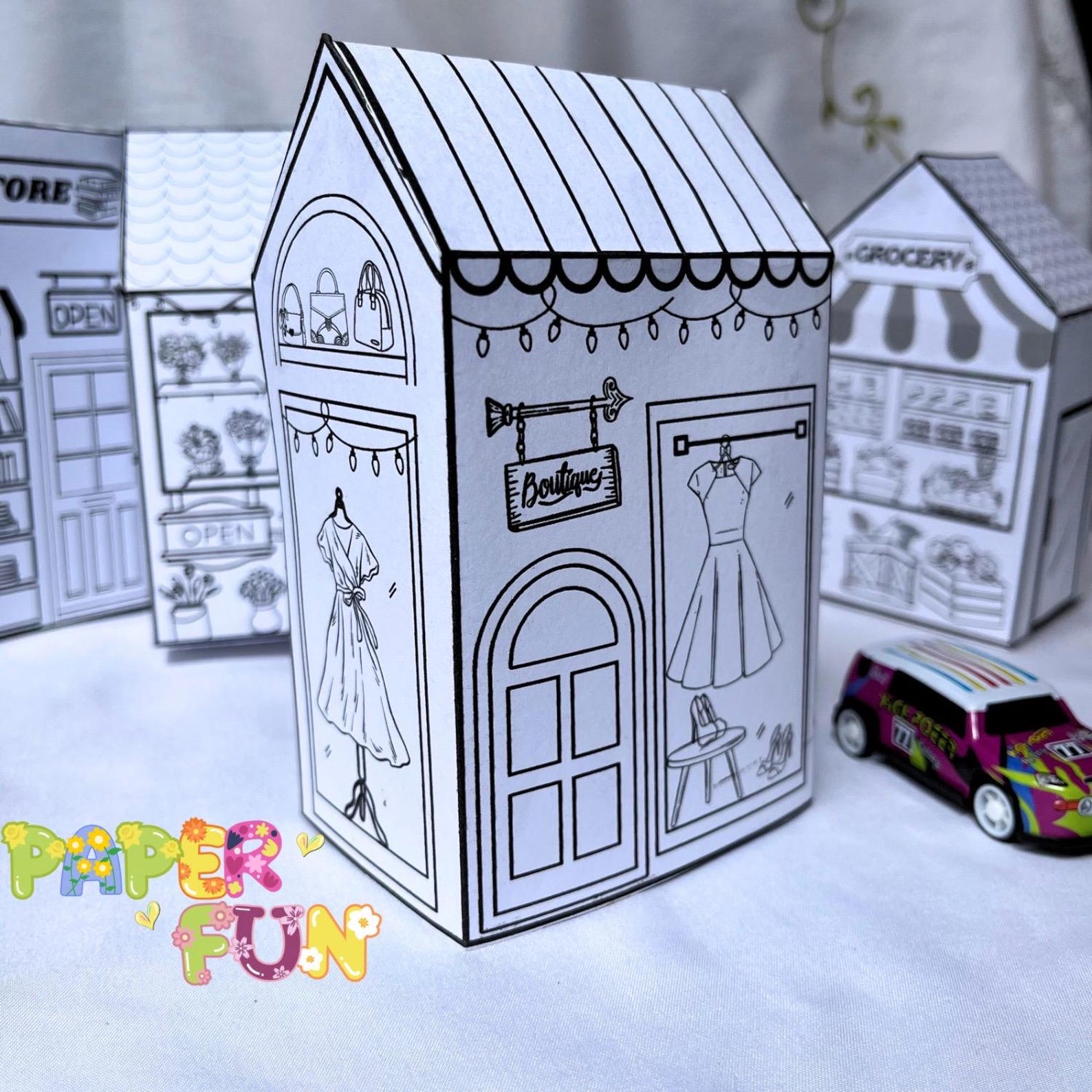 Printable Paper House Template | DIY Printable Coloring Craft ...