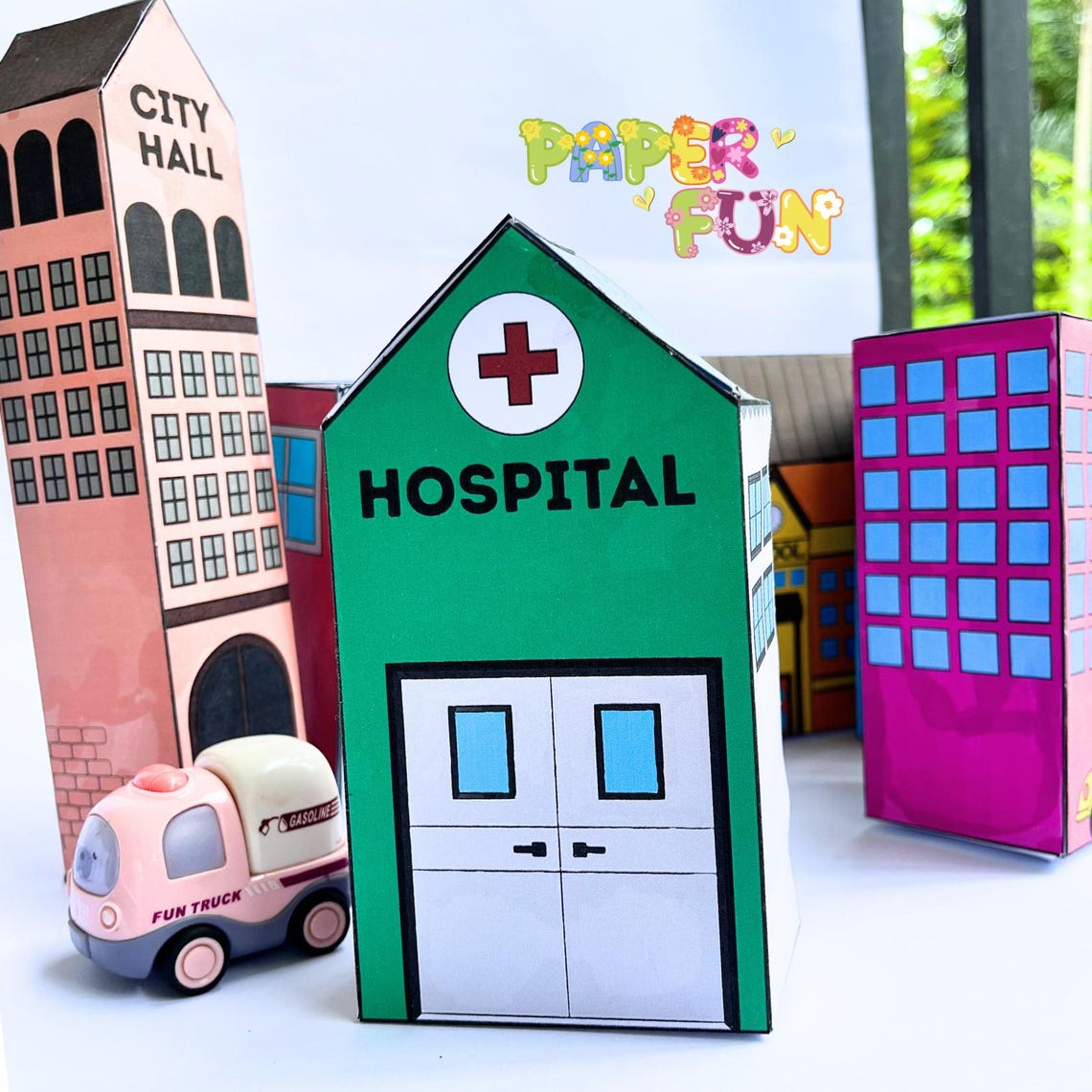 Printable Paper City Building for Making Your Own Town - Etsy