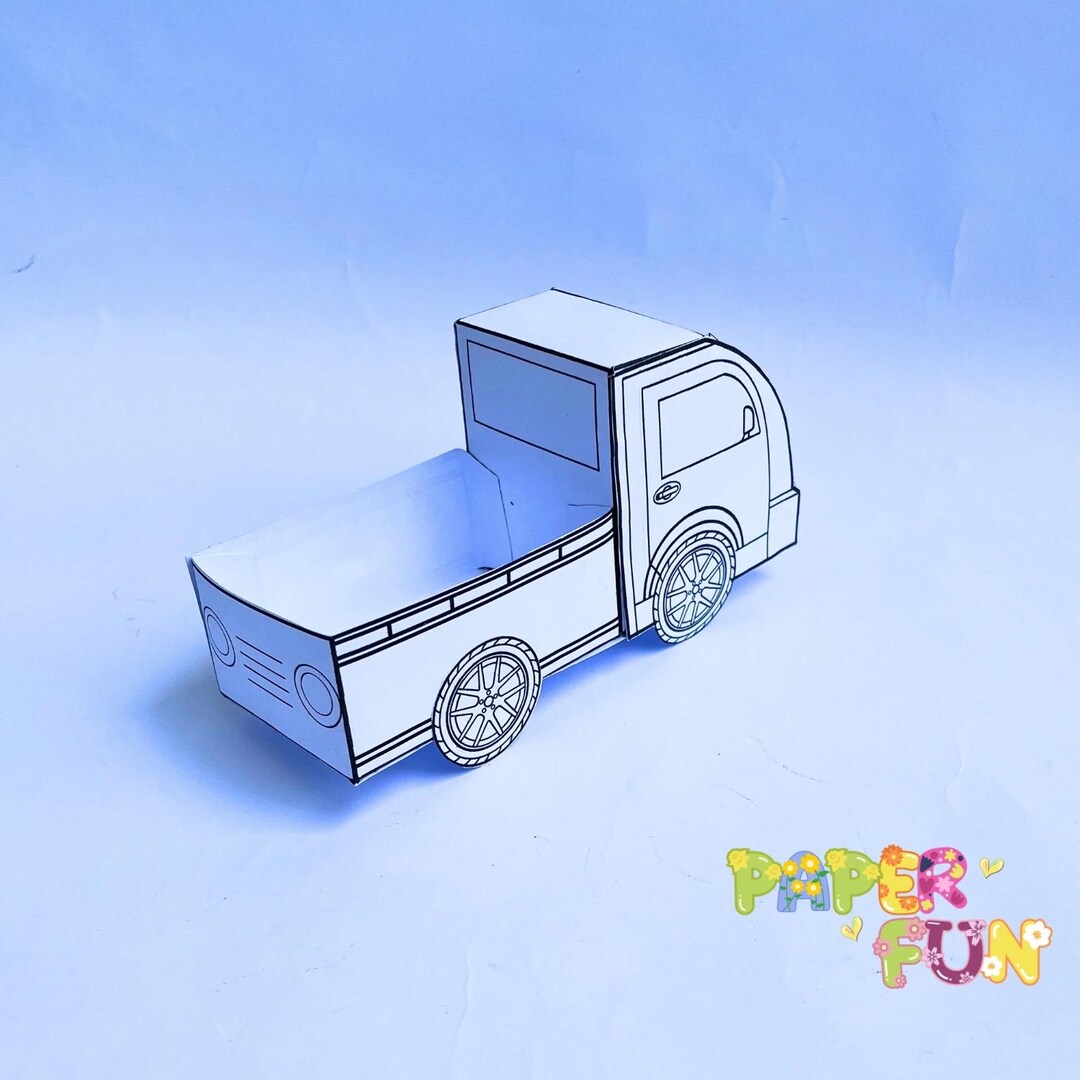 Paper Toys Paper Pick up DIY Toys for Kids Pick up Truck Template PDF ...
