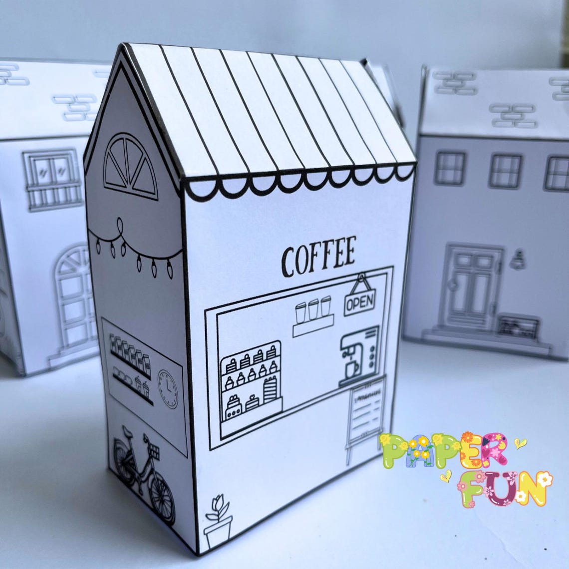 Printable Paper House Template | DIY Printable Coloring Craft ...