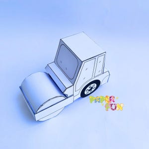Paper Road Roller Toy: Printable Vehicle Craft (PDF) - Etsy
