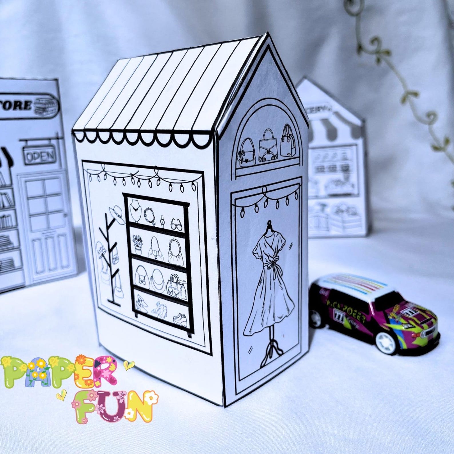 Printable Paper House Template | DIY Printable Coloring Craft ...