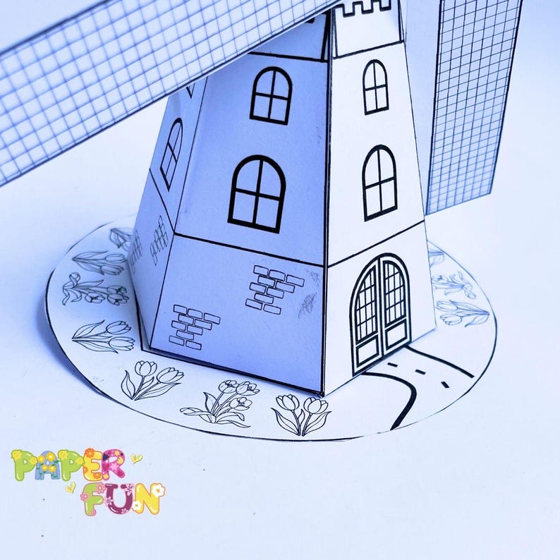 DIY Paper Windmill Template: Printable Dutch Craft (PDF Download) - Etsy