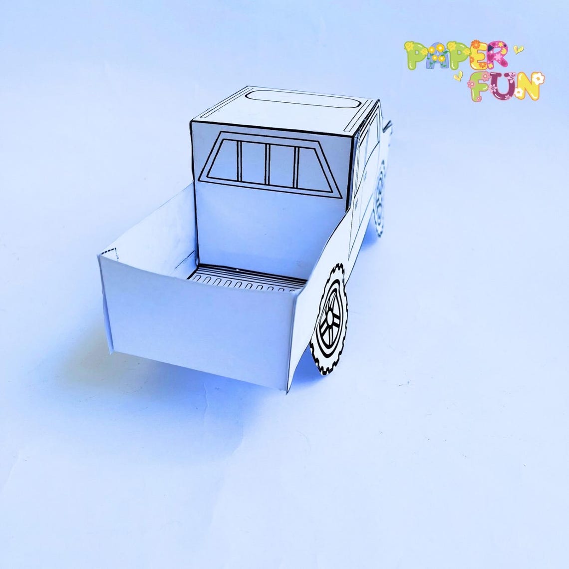 Paper Toys Paper Pick up DIY Toys for Kids Pick up Truck Template PDF ...