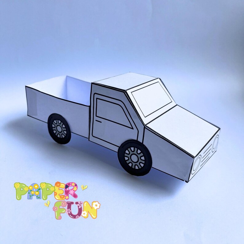 Car Paper Toys Car Printable Activity Sheets Craft Kit Cut and Color ...