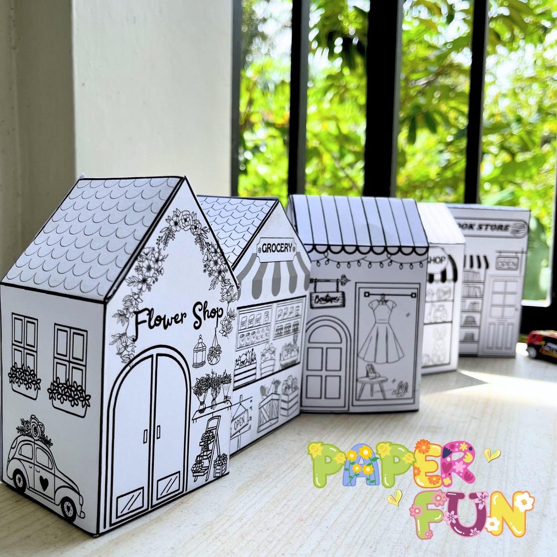 Printable Paper House Template | DIY Printable Coloring Craft ...
