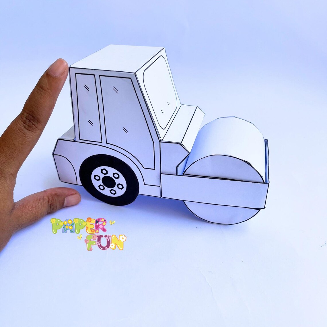 Paper Road Roller Toy: Printable Vehicle Craft (PDF) - Etsy