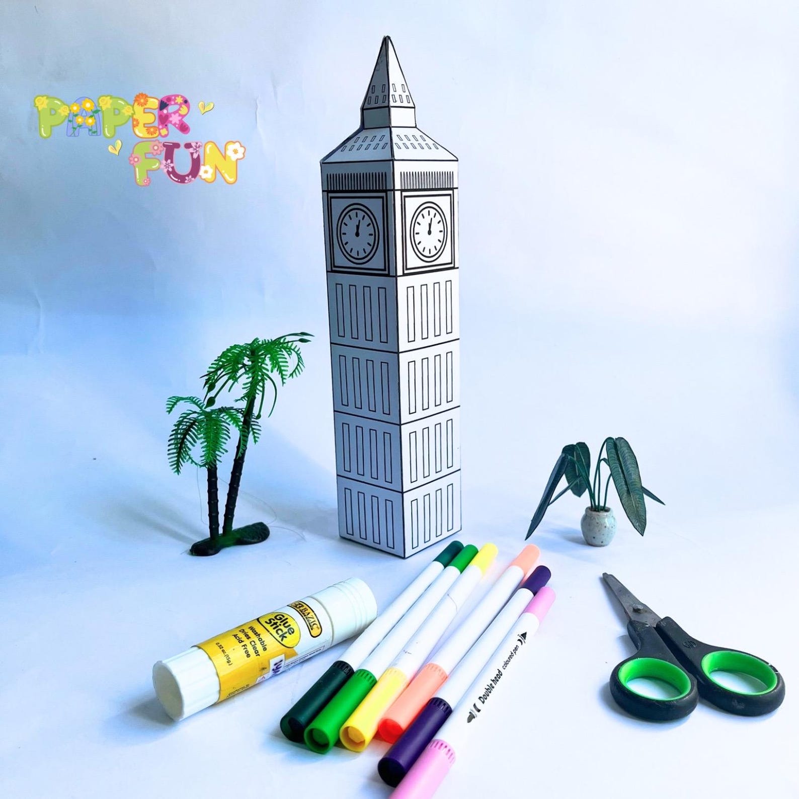 DIY Paper Big Ben Model: London Activity (PDF Template A4 Size) - Etsy
