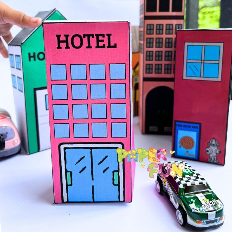 Printable Paper City Building for Making Your Own Town - Etsy