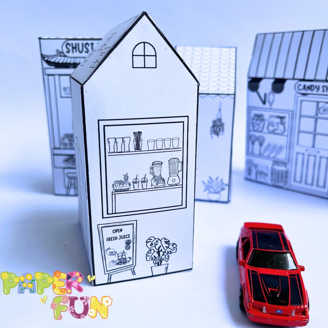 Printable Paper House Template | DIY Printable Coloring Craft ...