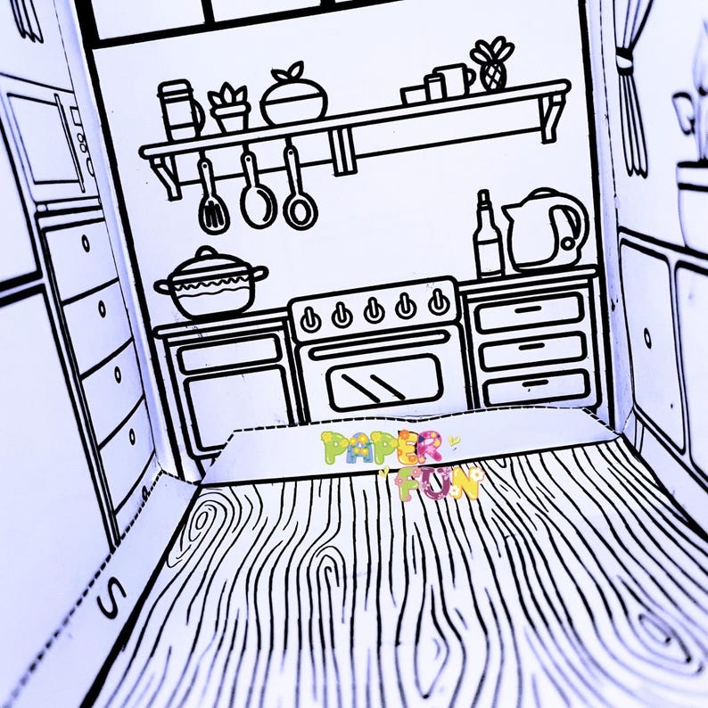 Printable 3D Paper Camper Van Model: DIY Kid Craft Kit (PDF Template ...