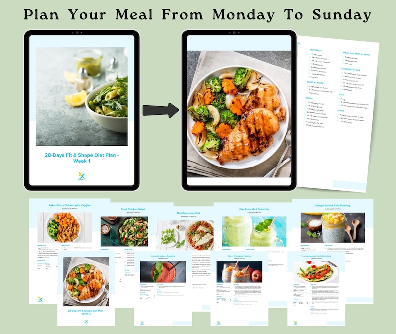 28-day Weight Loss Diet Plan Printable | Healthy Meal Plan | Easy to ...