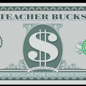 Customizable Reward Money (bucks, Cash, Dollars) to Help Incentivize ...