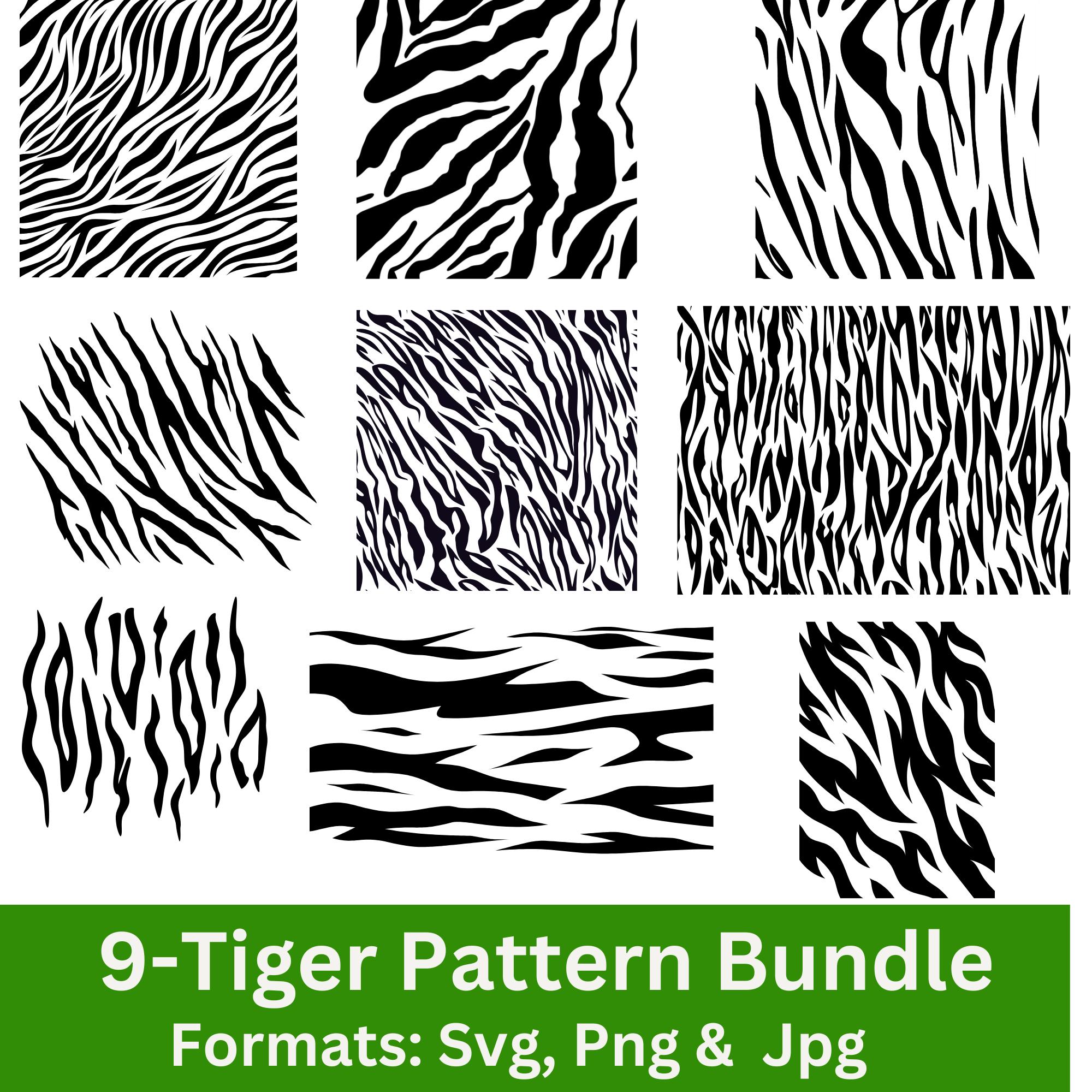 Tiger Pattern SVG Bundle, Tiger Pattern, Tiger Skin Svg, Zebra Skin ...