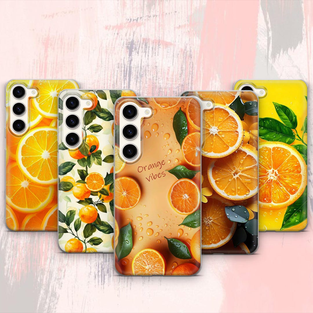 Orange Phone Case Citrus Phone Case for Samsung Galaxy S26 Ultra S25 FE ...