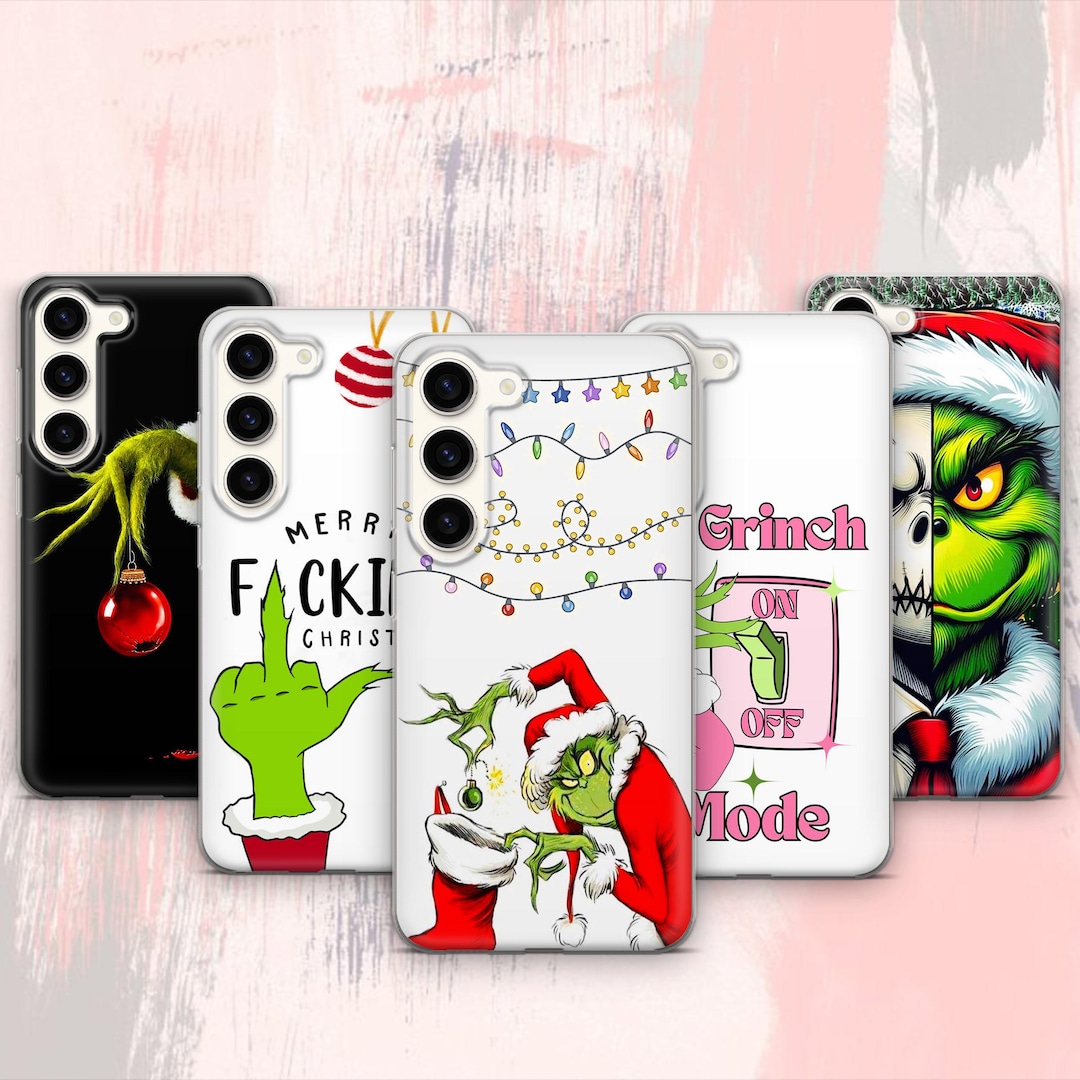 Stole Grinc Christmas Phone Case Middle Finger for Samsung Galaxy S25 ...