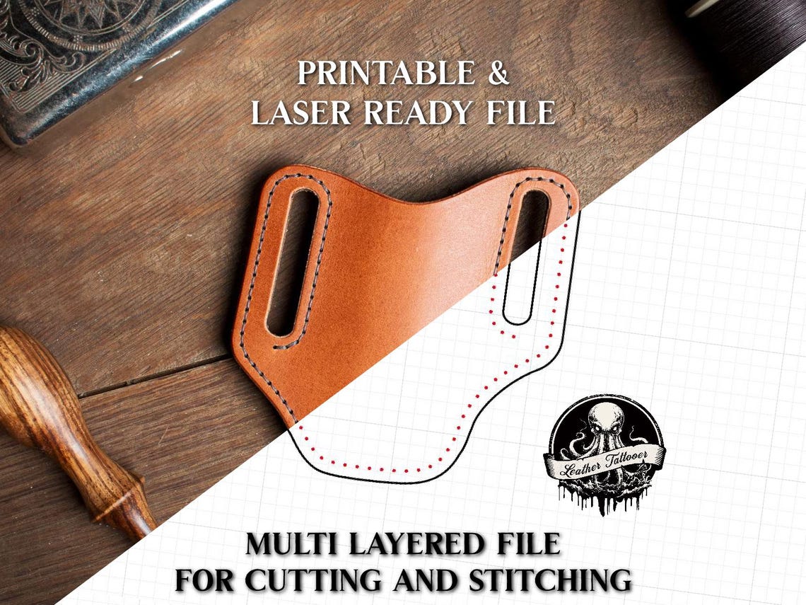 Pocket Knife Sheath Pattern, Printable and Laser Ready, Numeric PDF and ...