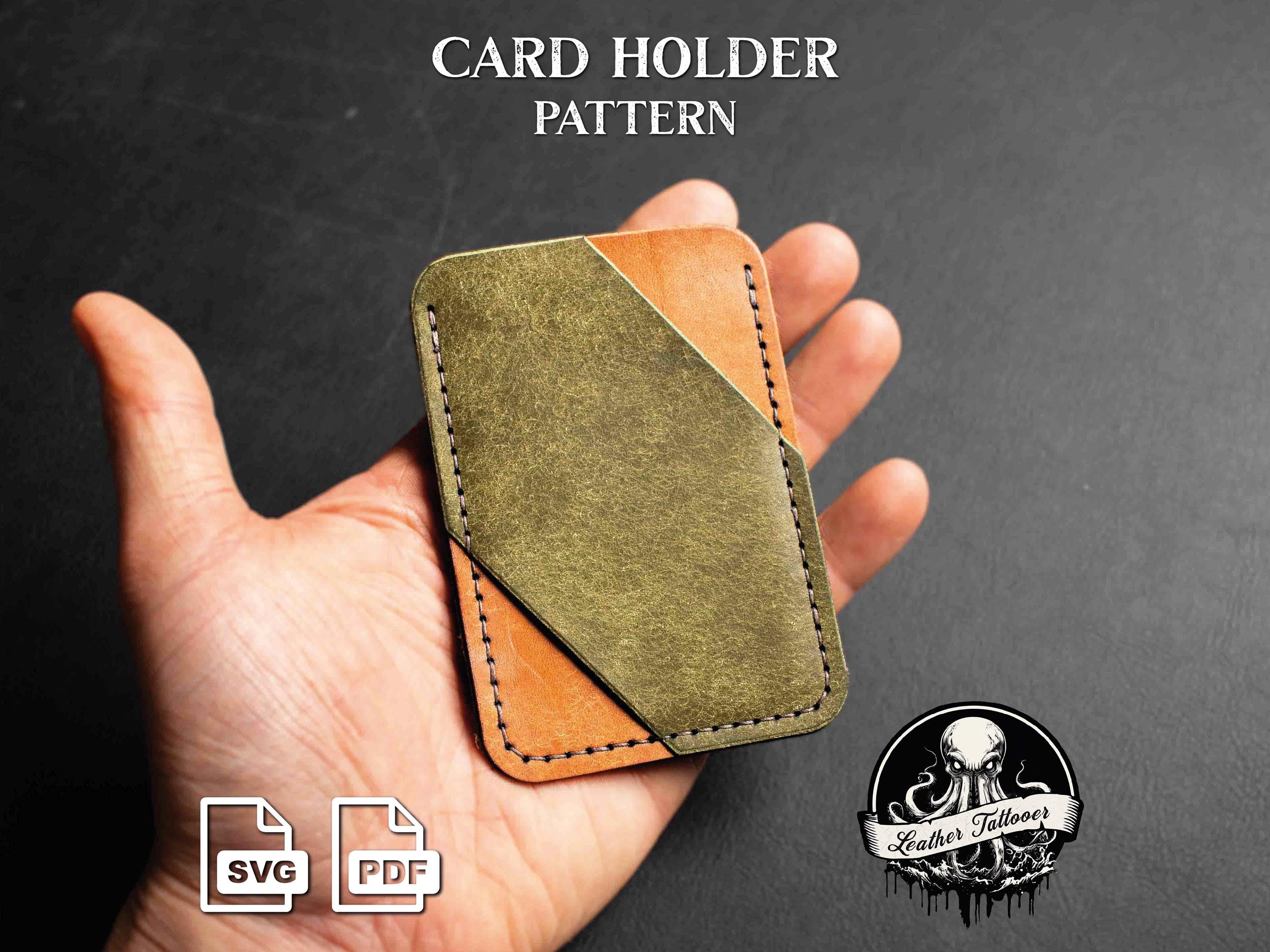 Leather Card Holder Pattern, Printable and Laser Ready, Numeric PDF and ...