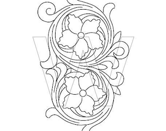 Genuine Leather Tooling Design Digital File | Instant Download | Tooling Pattern for ...