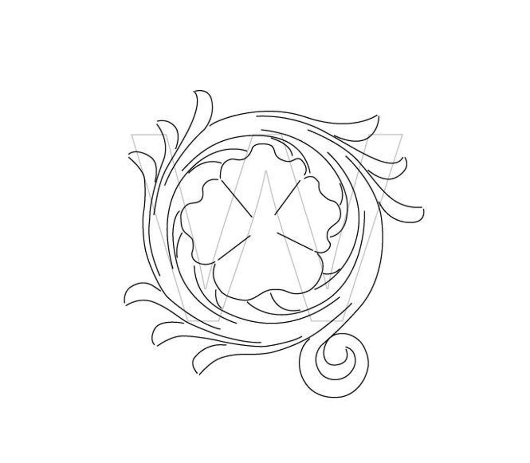 Leather Tooling Design | Sheridan Flower and Vines Pattern (digital ...