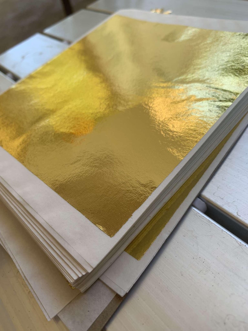 Gold Leaf Paper for DIY Art and Craft 14 X 14 Cm - Etsy